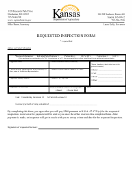Kansas Requested Inspection Form - Fill Out, Sign Online and Download ...