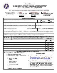 2024 Oklahoma Application for Registered Courtroom Interpreter Program ...
