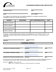 Form DOC07-025 Download Printable PDF or Fill Online Chaperone ...