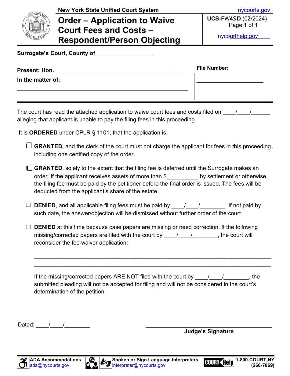 Form UCS-FW4SD - Fill Out, Sign Online and Download Fillable PDF, New ...