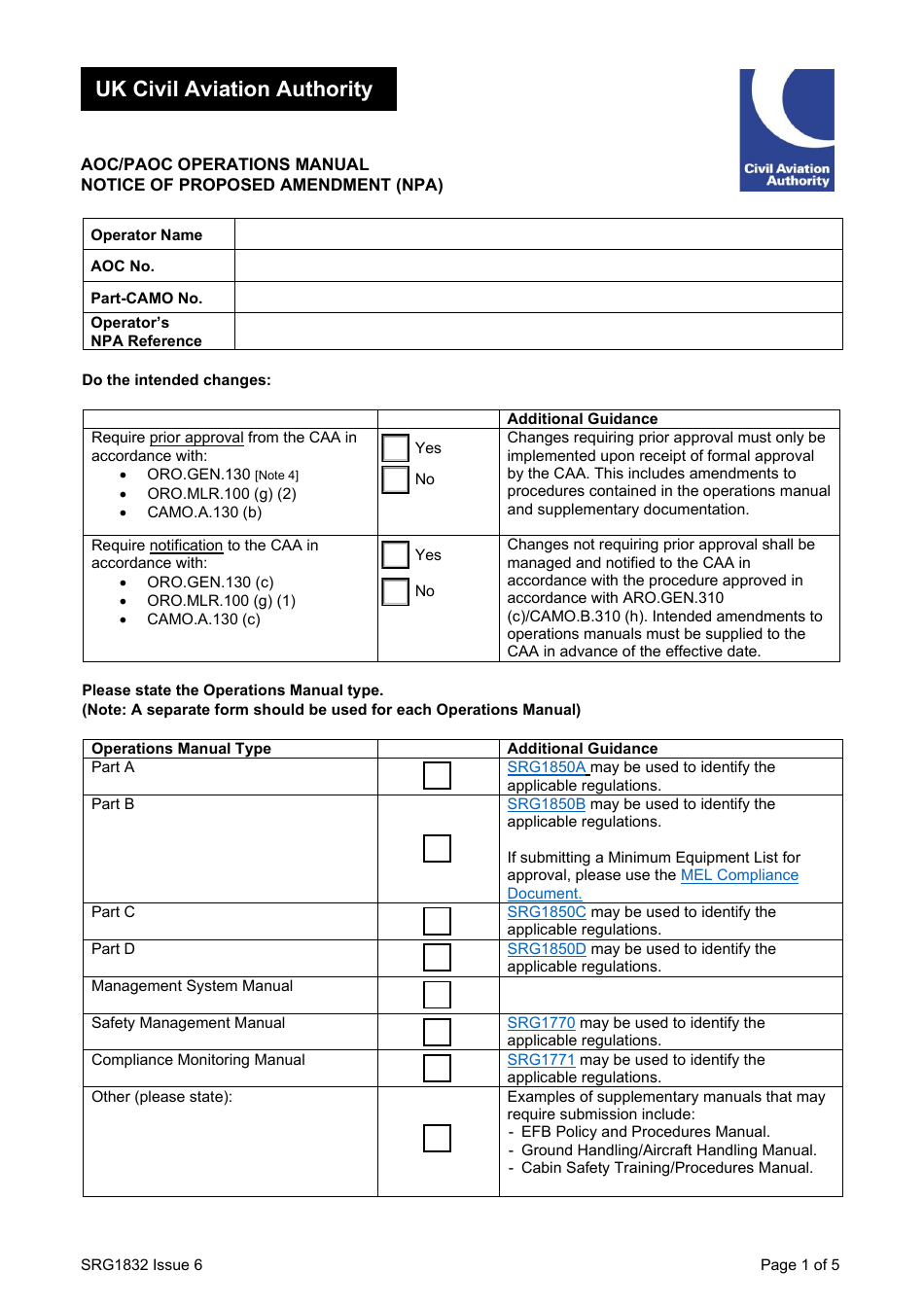 Form SRG1832 - Fill Out, Sign Online and Download Fillable PDF, United ...