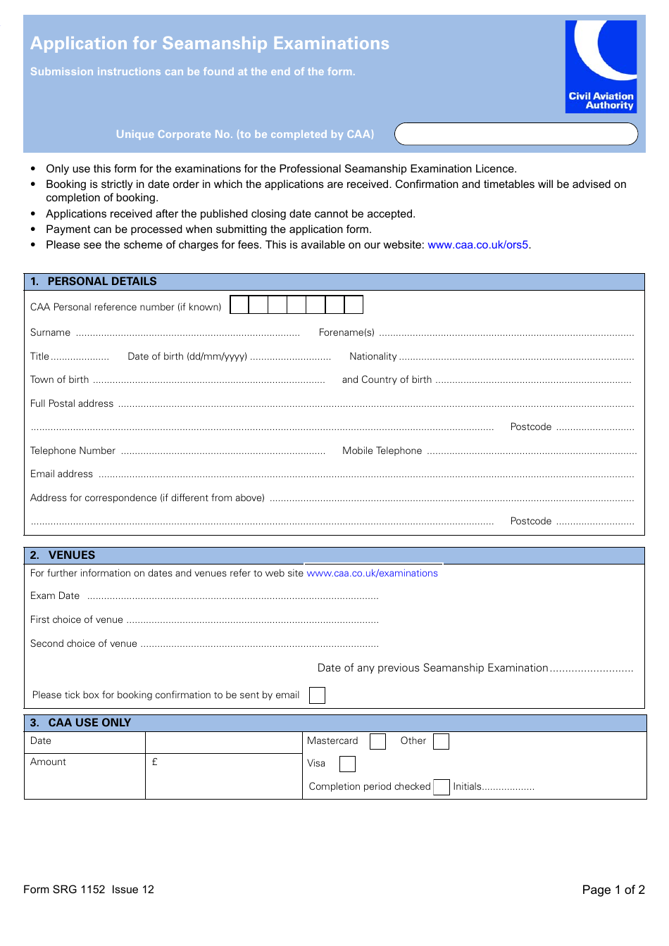 Form SRG1152 - Fill Out, Sign Online and Download Fillable PDF, United ...