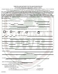 Virginia Licensed Shooting Preserve Application - Fill Out, Sign Online ...