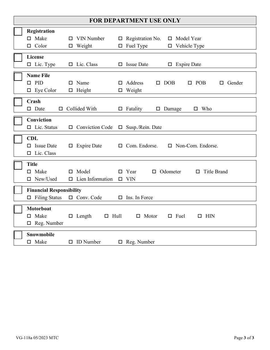 Form VG-118A - Fill Out, Sign Online and Download Fillable PDF, Vermont ...