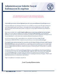 Download Instructions for Form SSA-1020 Application for Extra Help With ...