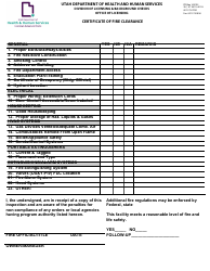 Utah Certificate of Fire Clearance - Fill Out, Sign Online and Download ...