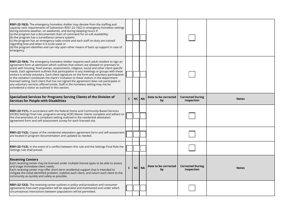 Utah Residential Support Inspection Checklist - Fill Out, Sign Online ...
