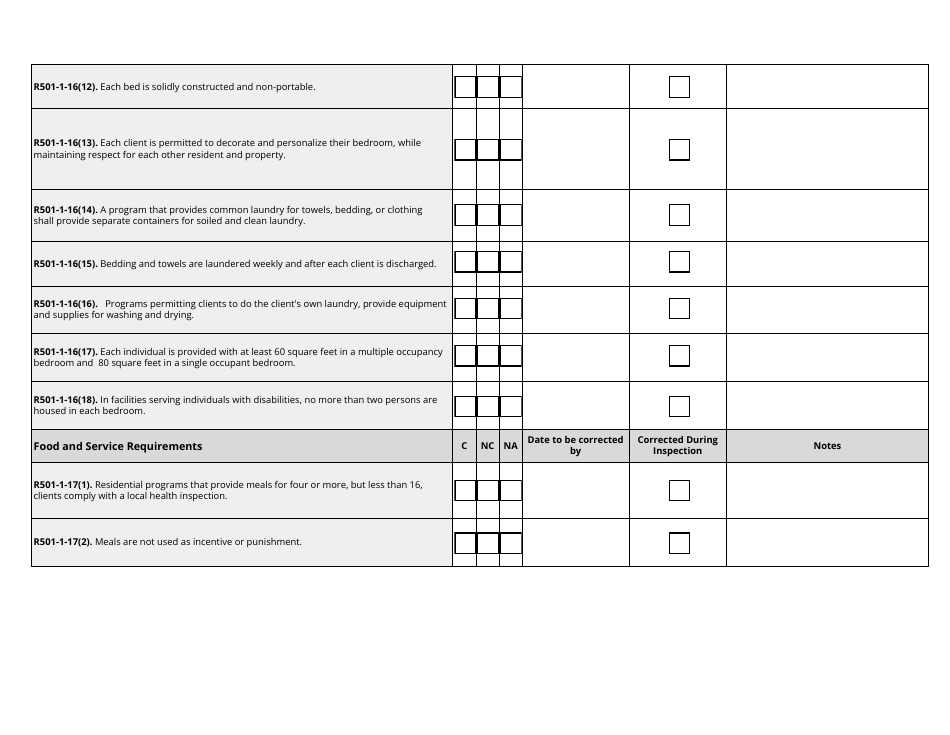 Utah Residential Support Inspection Checklist - Fill Out, Sign Online ...