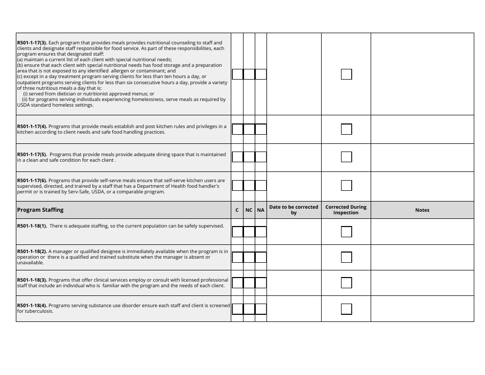 Utah Residential Support Inspection Checklist - Fill Out, Sign Online ...