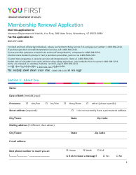Vermont You First Membership Renewal Application - Fill Out, Sign ...