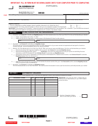 Form PA-40 Schedule SP Download Fillable PDF or Fill Online Special Tax ...