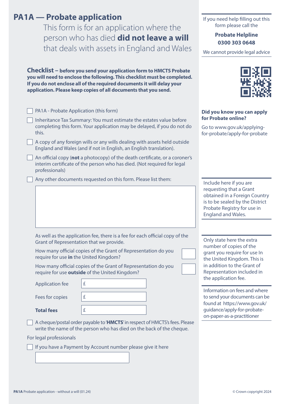 Form PA1A - Fill Out, Sign Online and Download Fillable PDF, United ...