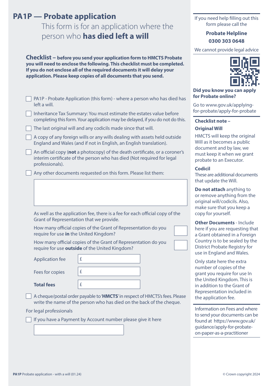 Form PA1P - Fill Out, Sign Online and Download Fillable PDF, United ...