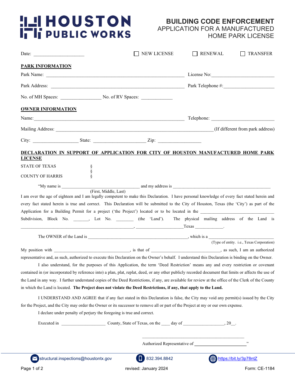 Form CE-1184 Download Fillable PDF or Fill Online Application for a ...