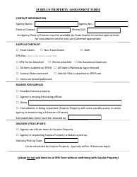 Nebraska Surplus Property Assessment Form - Fill Out, Sign Online and ...