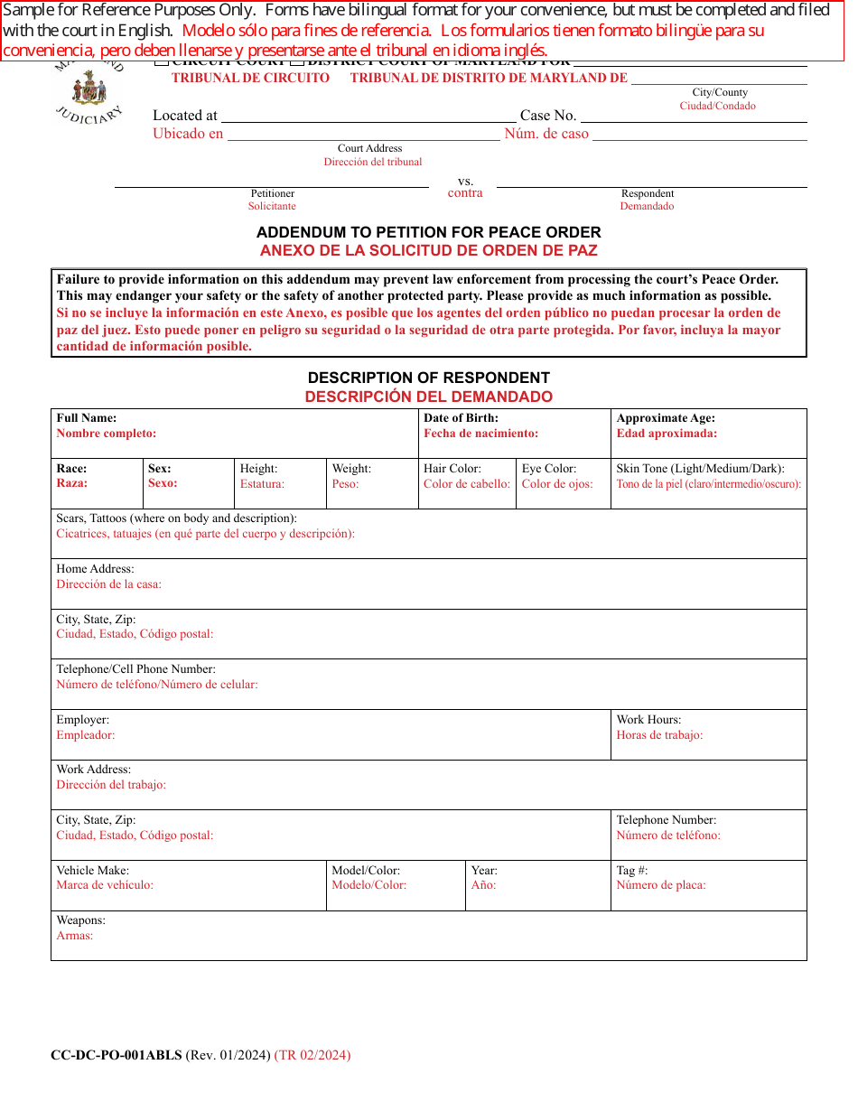 Form CC-DC-PO-001ABLS - Fill Out, Sign Online and Download Printable ...