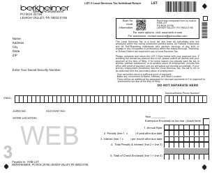 Form LST-3 - Fill Out, Sign Online and Download Fillable PDF ...