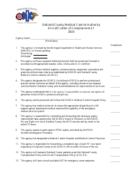 2024 Oakland County, Michigan Aircraft Letter of Compliance - Fill Out ...