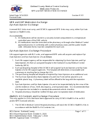 Oakland County, Michigan Mfr and Emt Medication Exchange: Epi-Auto Injector Exchange - Fill Out ...
