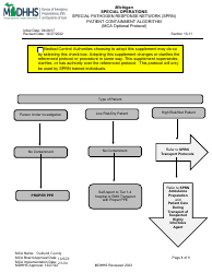 Oakland County, Michigan Special Pathogen Response Network (Sprn ...