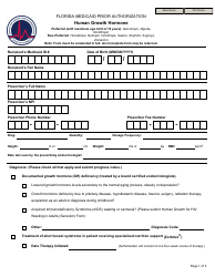 Florida Florida Medicaid Prior Authorization - Human Growth Hormone ...