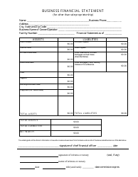 Montana Business Financial Statement (For Other Than Sole ...