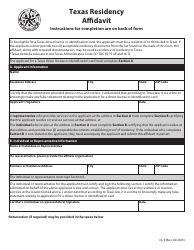Form DL-5 Download Fillable PDF or Fill Online Texas Residency ...