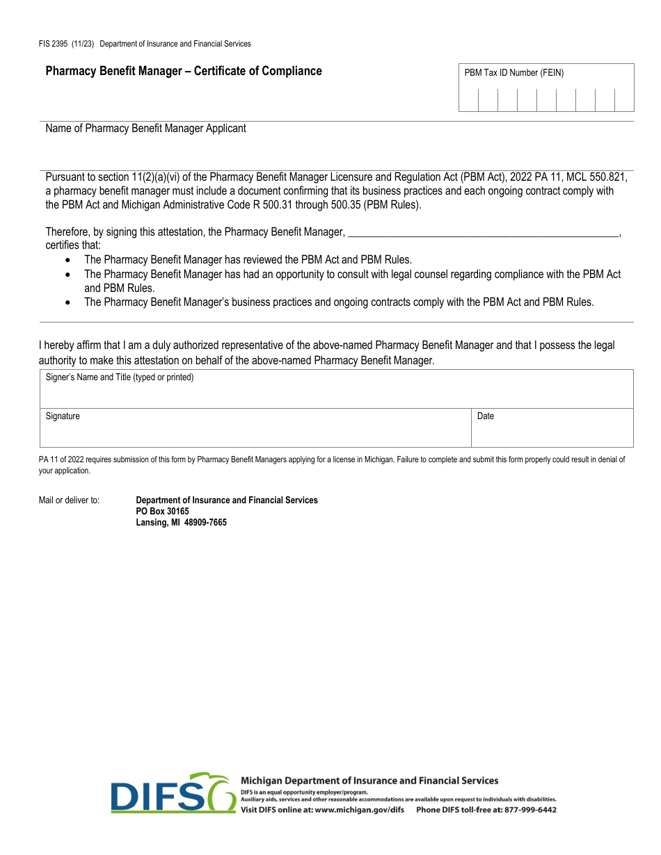 Form FIS2395 - Fill Out, Sign Online and Download Fillable PDF ...