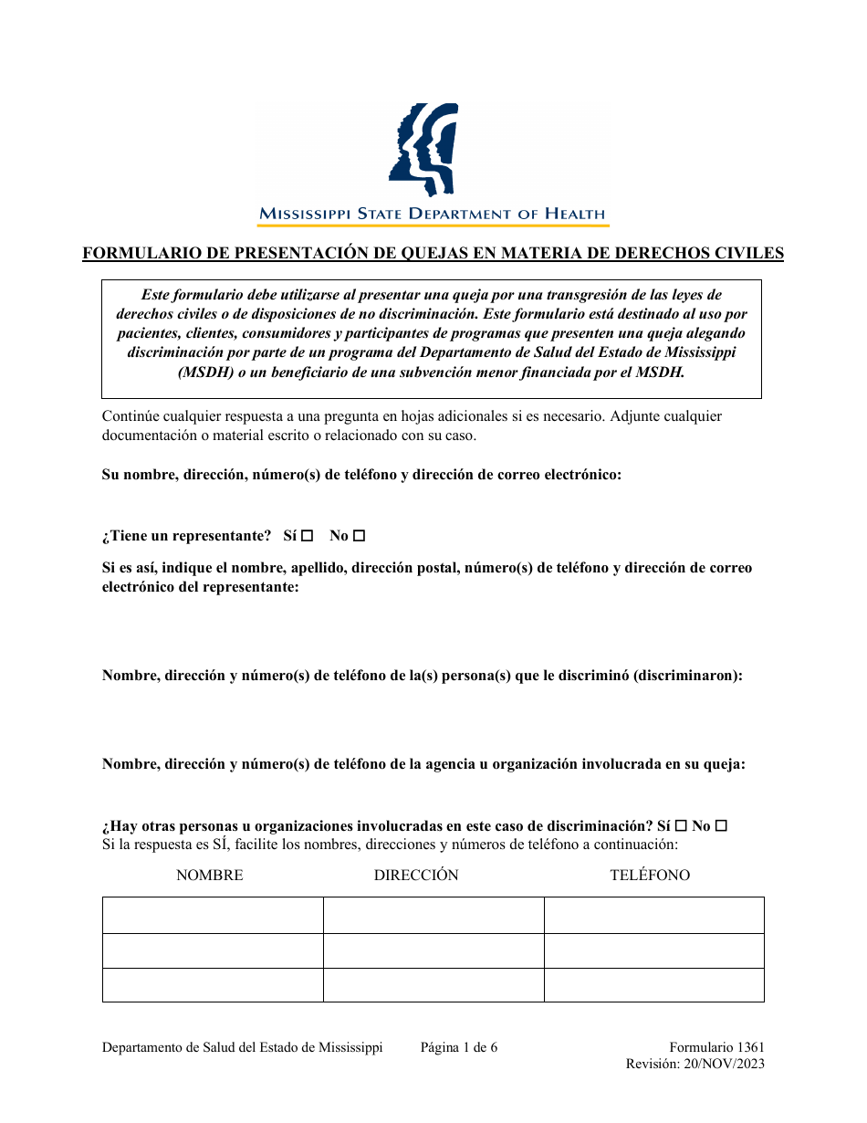 Formulario 1361 - Fill Out, Sign Online and Download Printable PDF ...