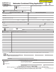 Form 11 Download Fillable PDF or Fill Online Nebraska Combined Filing ...
