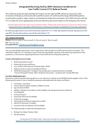 New Hampshire Care Traffic Control Referral Checklist Reference Guide ...