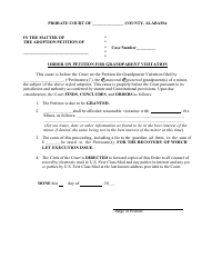 Alabama Order on Petition for Grandparent Visitation - Fill Out, Sign ...