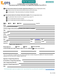 Form OTS-11 - Fill Out, Sign Online and Download Fillable PDF, Louisiana | Templateroller