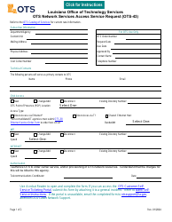 Form OTS-43 - Fill Out, Sign Online and Download Fillable PDF ...