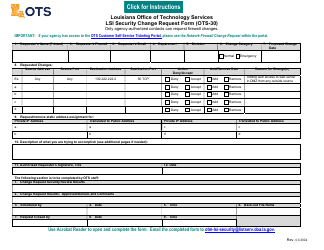 Form OTS-30 - Fill Out, Sign Online and Download Fillable PDF ...