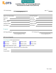 Form OTS-12 - Fill Out, Sign Online and Download Fillable PDF ...