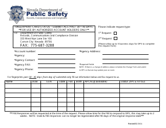 Nevada Fingerprint Card Status - Submittals Past 30 - 45 Days - Fill ...