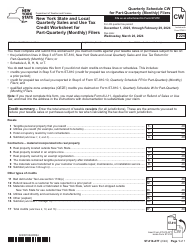 Form ST-810-ATT Schedule CW - 2024 - Fill Out, Sign Online and Download ...