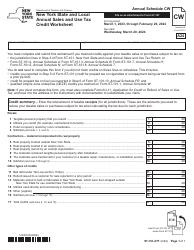 Form ST-101-ATT Schedule CW - 2024 - Fill Out, Sign Online and Download ...