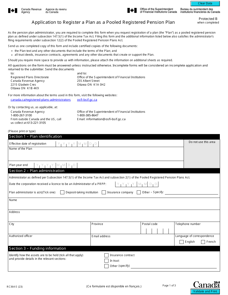 Form RC364 Download Fillable PDF or Fill Online Application to Register ...