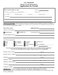 City of Bethlehem, Pennsylvania Application for Building/Zoning Permit - Fill Out, Sign Online ...