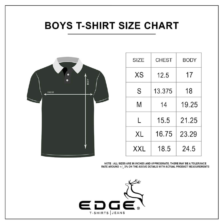 Boys' Shirt Size Chart - Edge Download Printable PDF | Templateroller