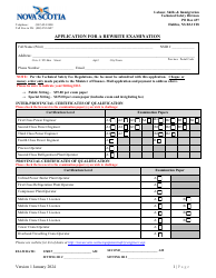 Nova Scotia Canada Application for a Rewrite Examination Download ...