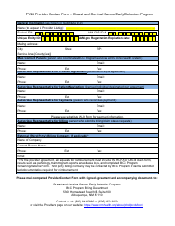 2024 New Mexico Provider Contact Form - Breast and Cervical Cancer ...