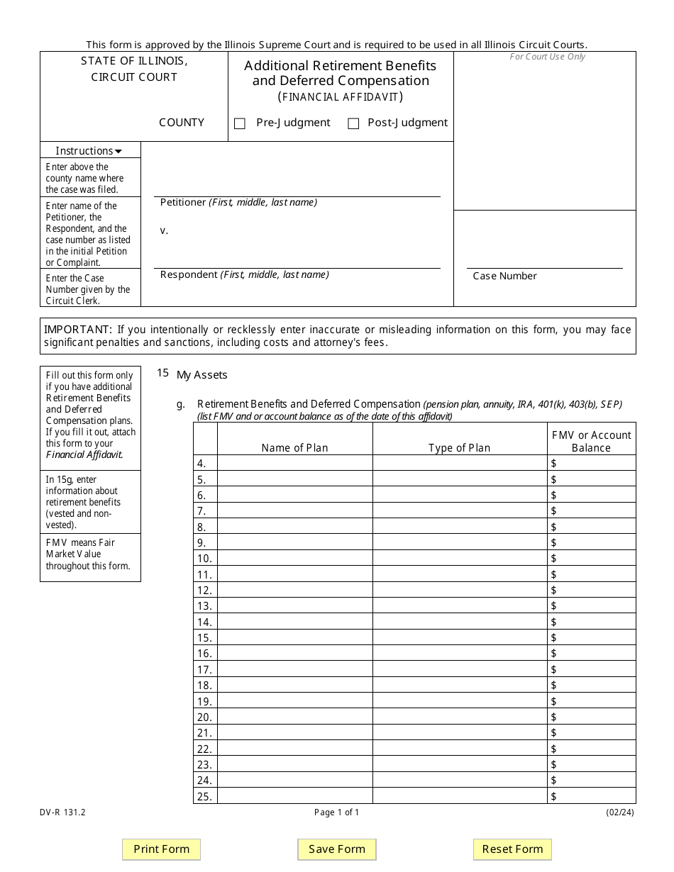 Form DV-R131.2 - Fill Out, Sign Online and Download Fillable PDF ...