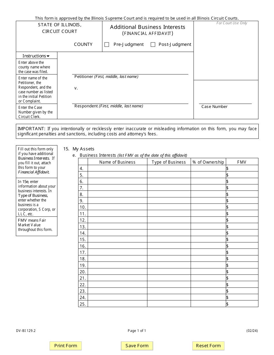 Form DV-BI129.2 - Fill Out, Sign Online and Download Fillable PDF ...