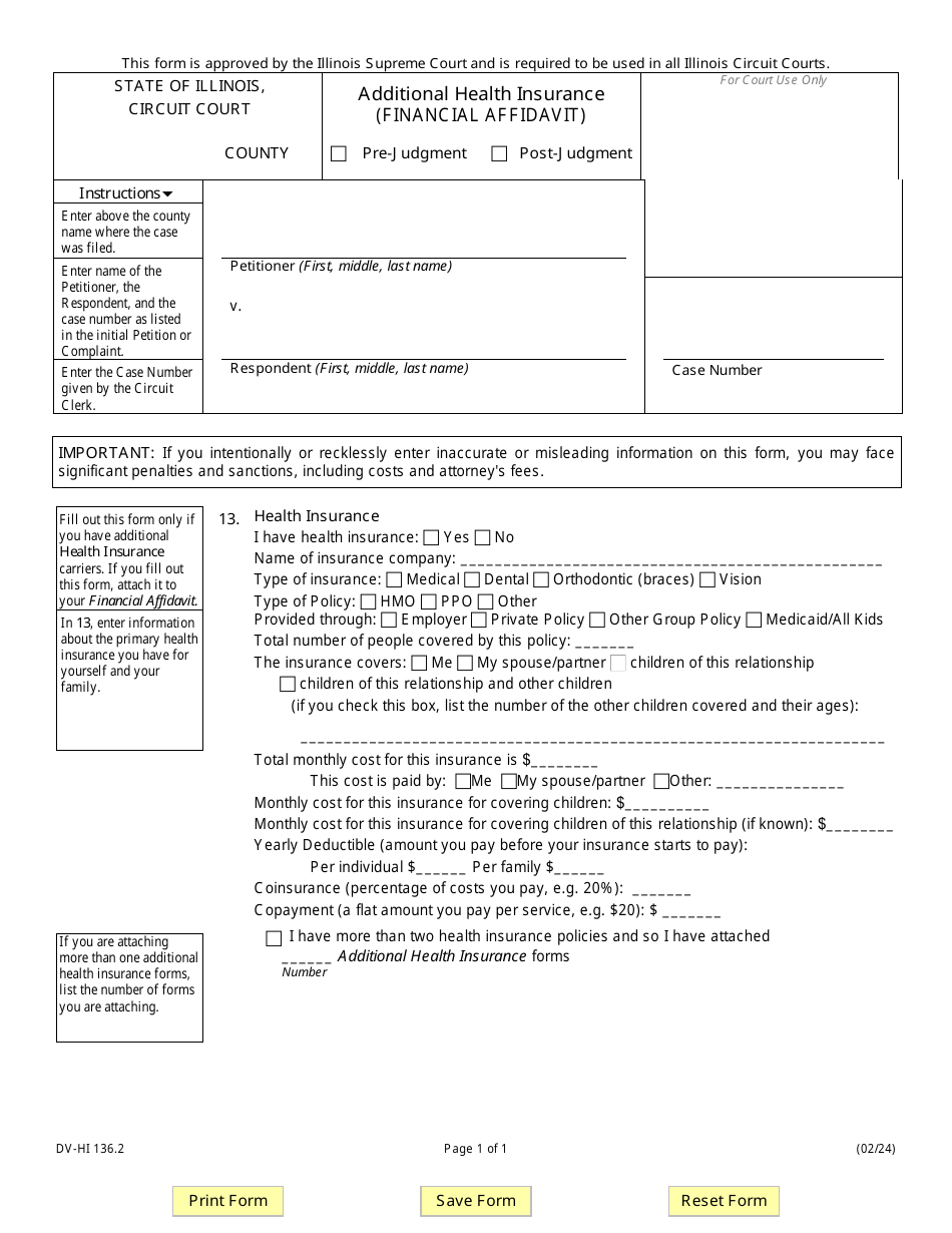 Form DV-HI136.2 - Fill Out, Sign Online and Download Fillable PDF ...
