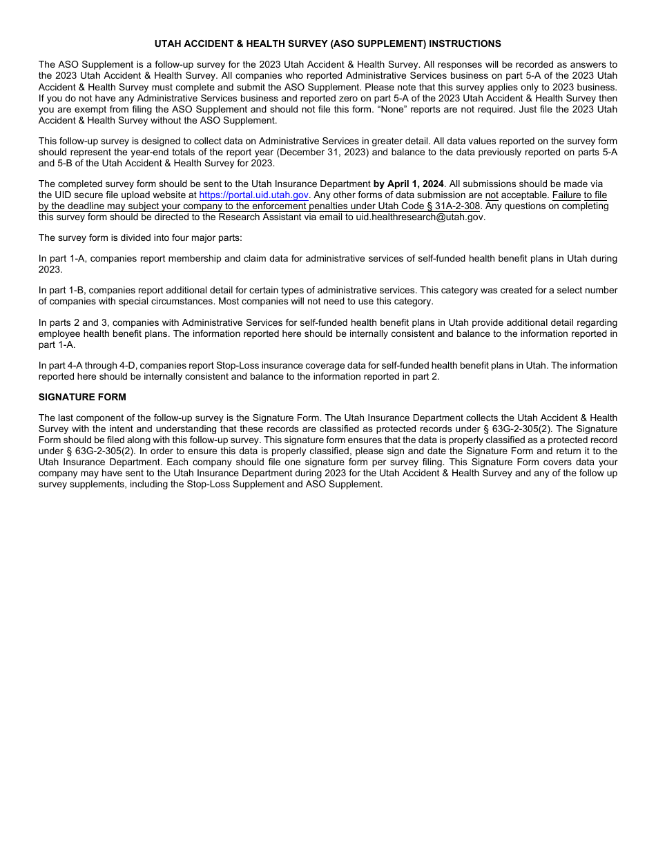 Download Instructions for Aso Supplement Form PDF, 2023 | Templateroller