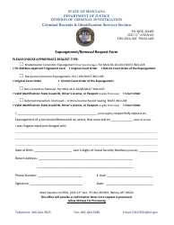 Montana Expungement/Removal Request Form - Fill Out, Sign Online and ...