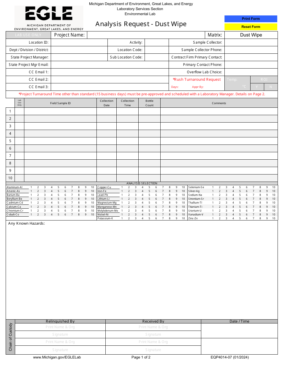 Form EQP4014-07 - Fill Out, Sign Online and Download Fillable PDF ...